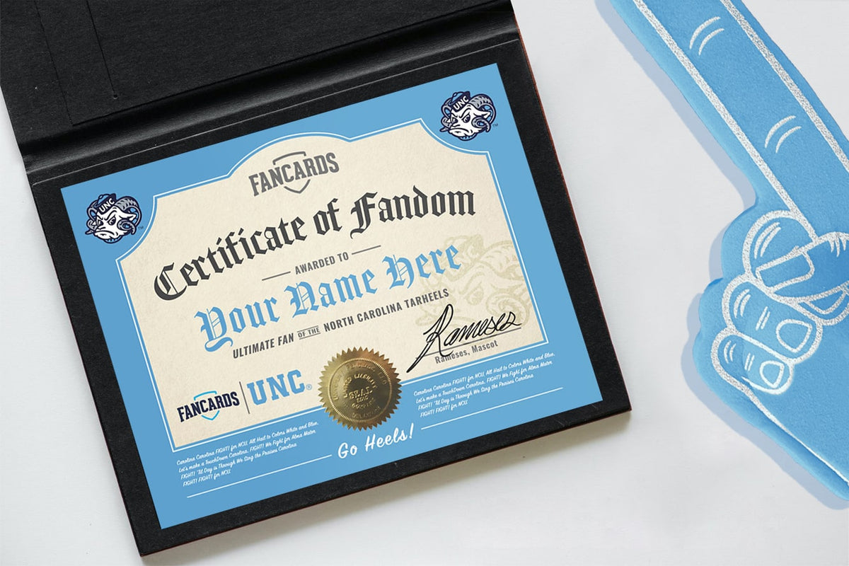 North Carolina Certificate of Fandom – University Fancards LLC